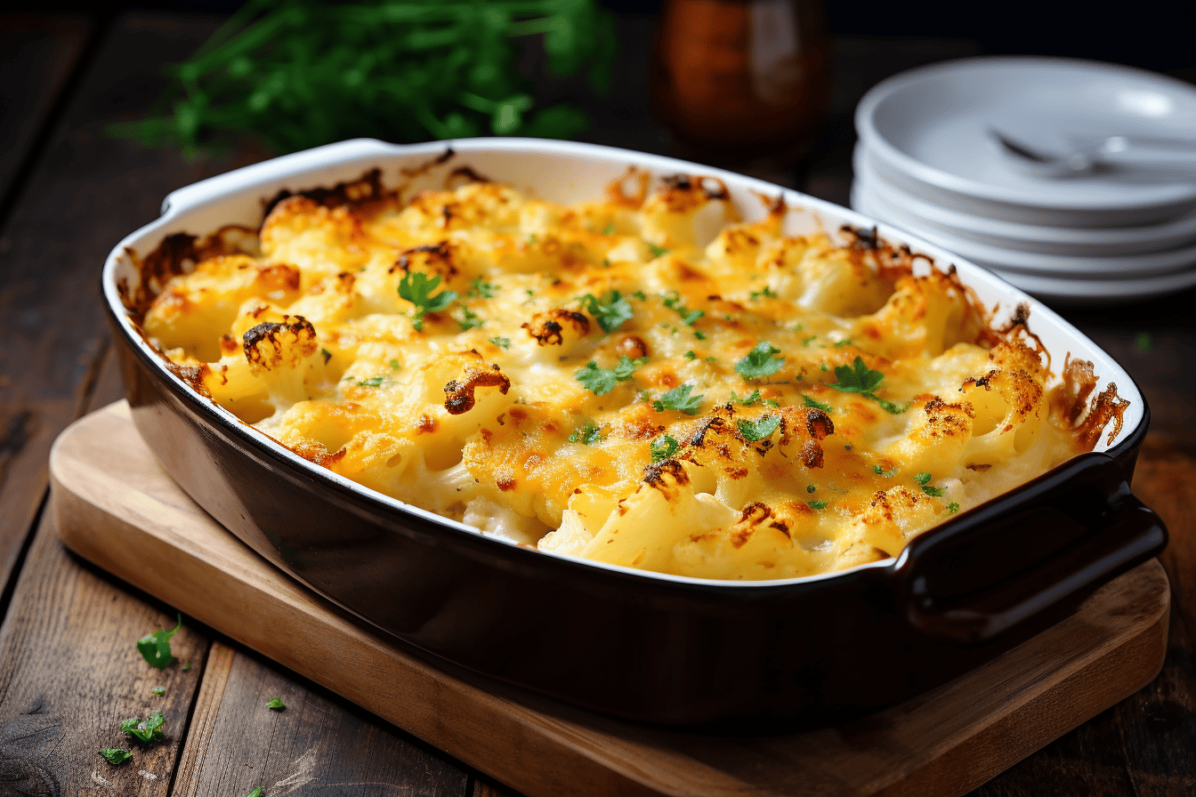 Keto Cheesy Cauliflower Bake - Lazy Keto App